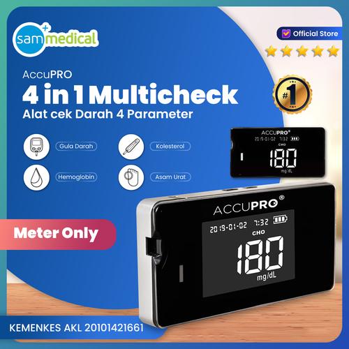 Jual ACCUPRO 4 in 1 Multicheck Cek Gula,Choles ,Asam Urat& HB Meter ...