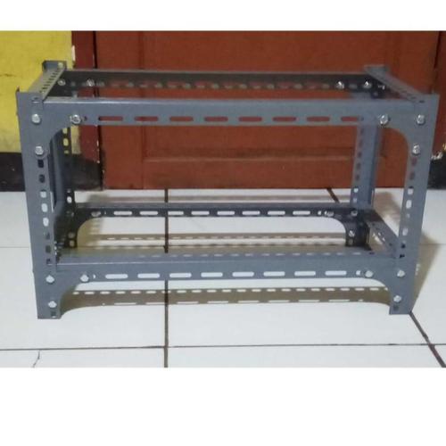 Jual meja rangka besi siku lubang 2 susun rak lemari serbaguna ...