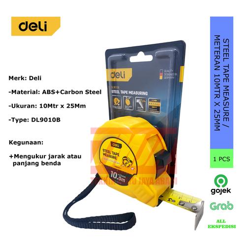 Jual DELI Steel Tape Measure / Meteran Elastis Manual Lock 10Mtr 10 ...
