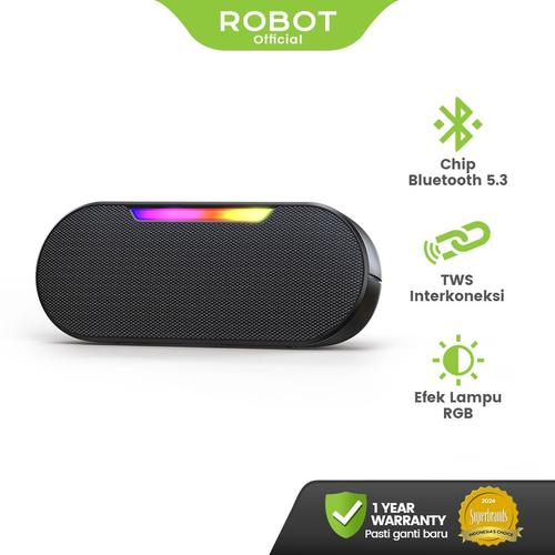 Jual ROBOT Speaker Bluetooth 5.3 Super Bass Portabel 5W Micro SD, USB ...