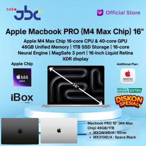 Promo [RESMI ibox]Apple Macbook Pro 16" Inch M4 MAX Chip With 16Core ...