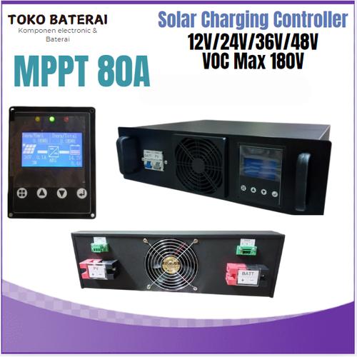 Jual MPPT 80a solar charge controller REAL Casing Rackmount panel Surya SCC charger plts rakitan ...