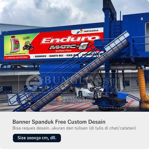 Jual SPANDUK BANNER BENGKEL OLI PERTAMINA ENDURO CUSTOM NAMA - 100x50 ...