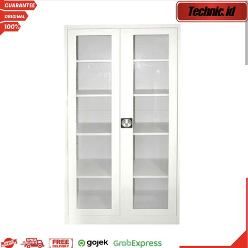 Jual Lemari Kabinet Lemari Arsip Dokumen Kantor Metal 2 Pintu Kaca ...