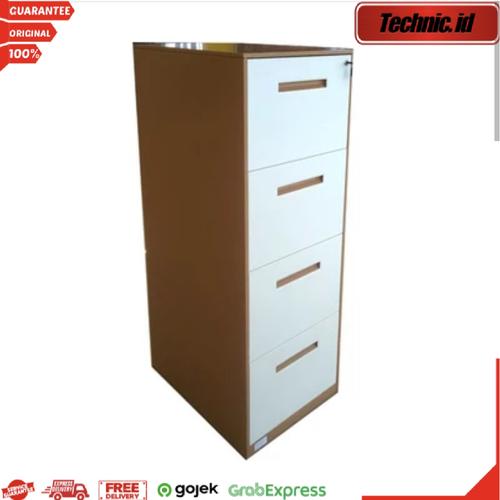 Jual Lemari Arsip Kantor Metal Filing Cabinet Cokelat Krem Krisbow File ...