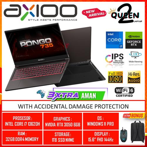 Jual Laptop Gaming Axioo Pongo 735 Core i7 13620H 32GB 1TB RTX3050 6GB ...