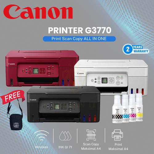 Promo Printer Canon PIXMA G3770 ALL IN ONE WIFI - G3770 Putih, 1 Set ...