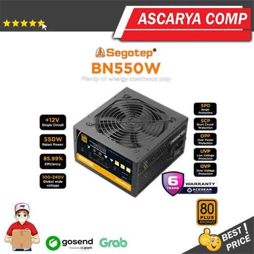 Jual Segotep BN550 550W 80+ Bronze Flat Cable PSU Non Modular - Power ...