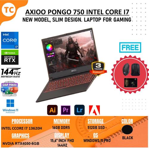 Jual AXIOO PONGO 750 INTEL I7 13620H 32GB 1TB RTX4050-6GB 15.6 FHD ...