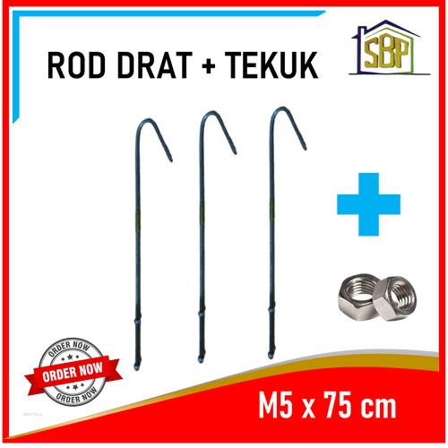 Jual Rod Drat + Tekuk M5 x 75 Cm Kawat Gantungan Plafon Suspension Rod ...