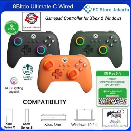 Jual 8Bitdo Ultimate C Wired Gamepad Controller Hall Effect Joystick ...