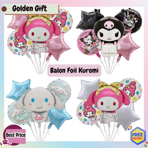 Promo Balon Foil Karakter Sanrio Kuromi Cinnamoroll My Melody Lina Bell ...