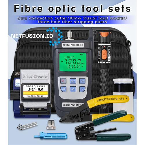 Promo Fiber Optic Tool Kit Set PREMIUM FC-6S Fiber Cleaver Optical ...