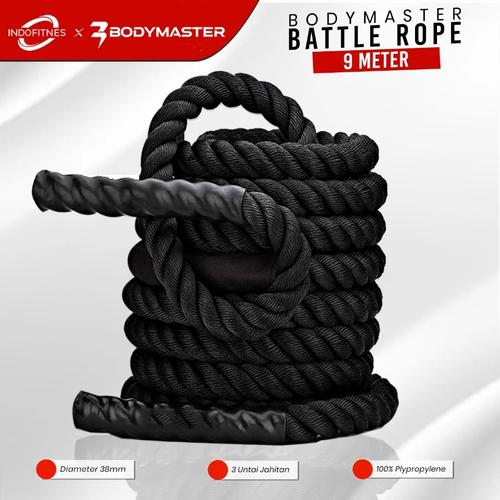 Promo BODYMASTER Premium Battle Rope 9M - 9 M Tali Battling Ropes Gym ...