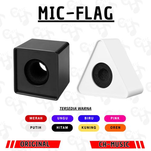 Jual Mic Flag Ring Mic Reporter Microphone Interview Bahan Tebal ...