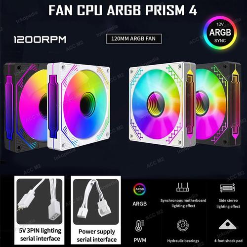 Jual Fan CPU Cooler ARGB 120mm Prism 4 - Putih - Jakarta Pusat - ACC-M2 ...