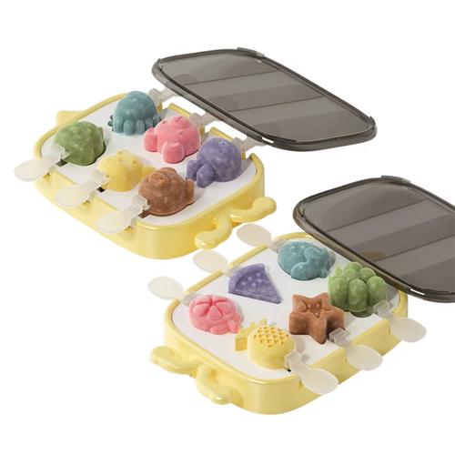 Jual Cetakan es krim 6 slot bentuk fruit dan animal/Cetakan Ice Cream ...