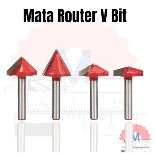 Jual Mata router CNC 3D V groove shank 6mm wood mdf dll V bit - Kab ...