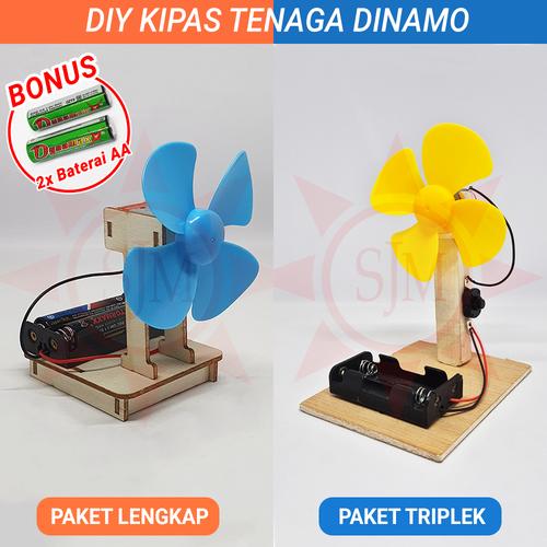 Jual Paket Rangakaian Kipas Mini bertenaga Dinamo Praktek / Sains / DIY ...