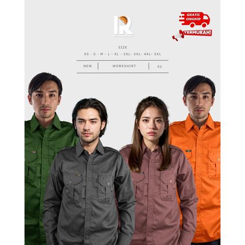 Promo BAJU PDL/ PDH POLOS Panjang, Lapangan/ Outdoor/ Operator/ Mekanik ...