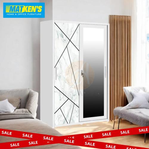 Promo Lemari Pakaian Besi 2pintu Sliding Matkens 120 Promo Murah - mks ...