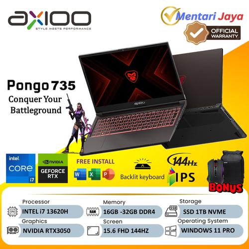 Jual Laptop Gaming AXIOO PONGO 735 Intel i7 13620H RTX 3050 32GB 1TB ...