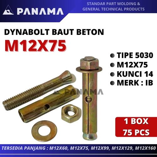 Jual Dynabolt M12 X 75 MM Tipe 5030 Merk IB Dinabolt Baut Beton M12x75 ...
