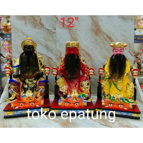 Jual patung dewa Sam Sua Ko Ong / Sam San Ket bong - 12 inch - kayu ...