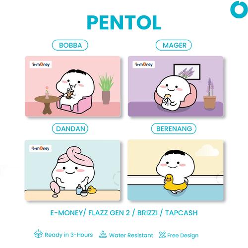 Jual Kartu E-Money Mandiri Pentol Quby | eMoney eToll Karakter Lucu ...