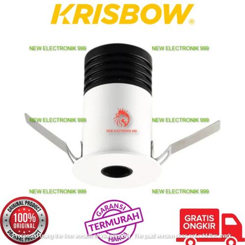 Jual KRISBOW LED MINI DOWNLIGHT PINHOLE 3W 15D 3000K 10605708 Krisbow ...