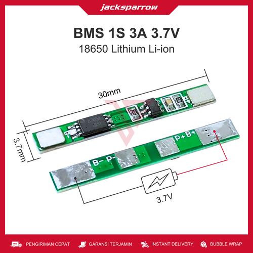 Jual Modul Bms 1S 3A 3.7v Pcm Papan Pelindung Baterai 18650 Lithium Li ...