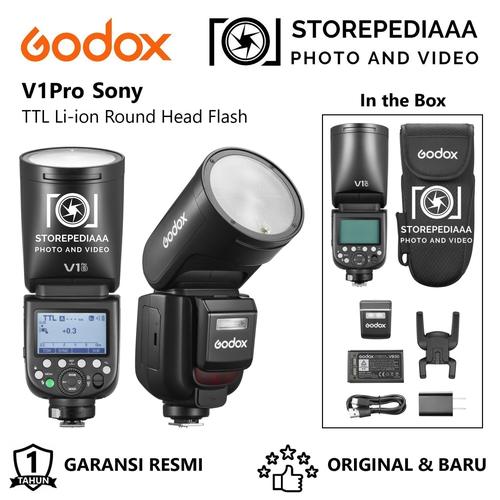 Jual Godox V1Pro Sony Li-ion Round Head Flash for Sony Camera V1 Pro S ...