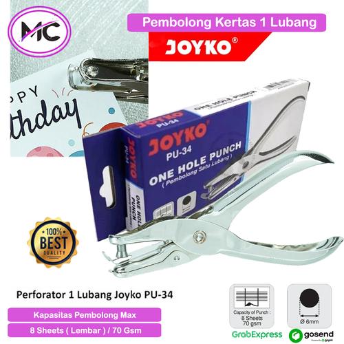 Jual Pembolong Kertas Satu Lubang Punch Joyko PU-34 Alat Tang Plier ...