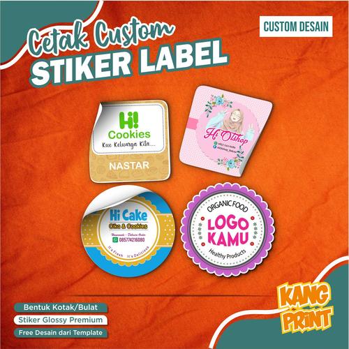 Jual STIKER LABEL BULAT/KOTAK Kemasan makanan Produk Chromo A3 - 2x2 cm ...