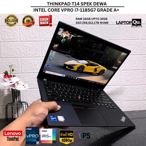 Jual THINKPAD T14 VPRO i7-1185G7 RAM 16GB/SSD 512GB NVME/FHD IPS/GRADE ...