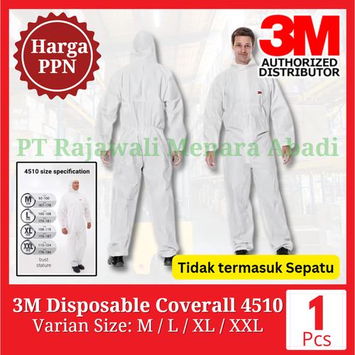 Jual 3M Disposable Protective Coverall 4510 White Type 5/6 (Varian Size ...