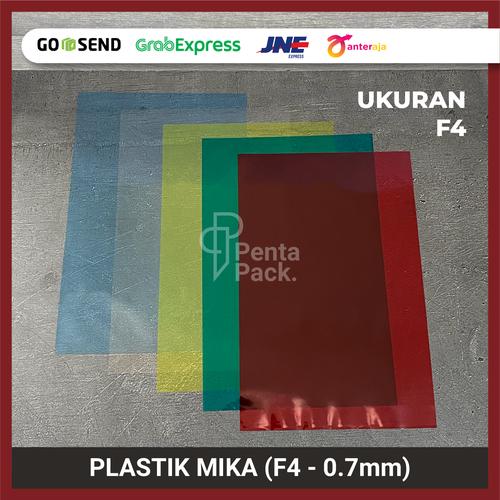 Jual [ECER] Plastik Mika F4 / 0.7mm / Folio Cover Jilid ( Biru/Bening ...