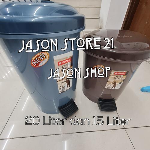 Jual Tempat sampah injak lion star C-76 15 liter/Tong sampah lion star injak 20 liter C-77/Round ...