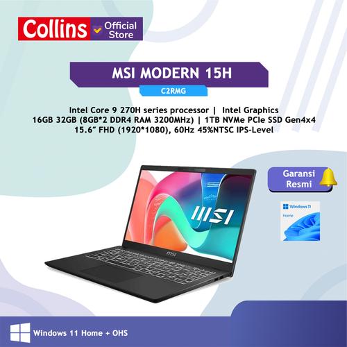 Promo MSI MODERN 15H C2RMG CORE 9 270H 16GB 1TB 15.6 FHD IPS W11 OHS ...