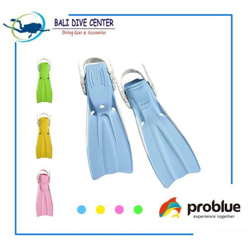 Jual Rubber Vented Fins w/Quick Release Buckle PROBLUE - Scuba Diving ...