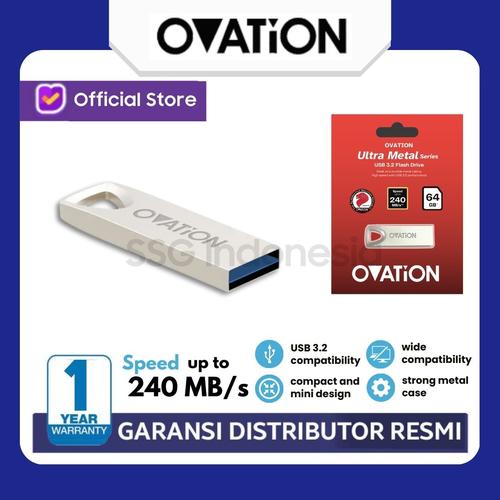 Promo FREEBIES OVATION ULTRA METAL Flashdisk 64GB / 128GB UFD Flash Disk USB 3.2 Flash Drive USB ...
