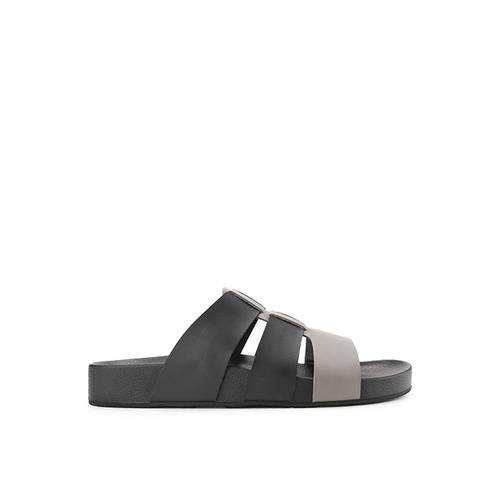 Promo Playboy Sandal Pria Johan Mule In Black/Dark Grey PO0079BK/DGY ...