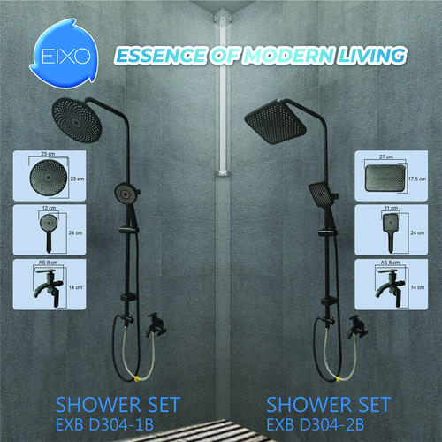 Promo EIXO Big Shower Tiang Set Kamar Mandi Stainless Steel Hitam Cicil 0% 3x - Kab. Tangerang ...