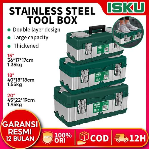 Promo ISKU Tool Box 15-20inch upgraded Baja pengunci toolbox Kotak ...