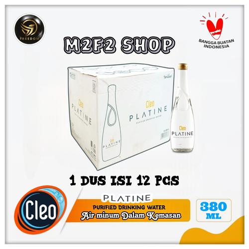 Jual Cleo Platine Purified Drinking Water | Air Mineral Botol Kaca - 380 ml (Harga Karton ...