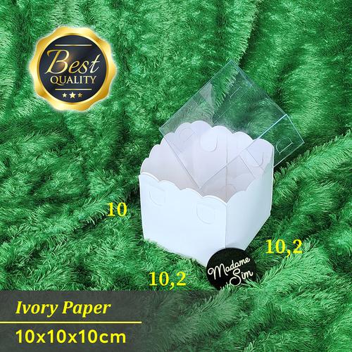 Promo BOX MIKA PUTIH - DUS MINI CAKE - KOTAK COOKIES HAMPERS 10x10x10 ...