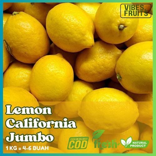 Promo Premium Lemon California Jumbo Lokal Fresh Kuning - 500 gram ...