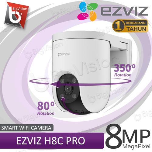 Jual EZVIZ H8C PRO 8MP 4K WIFI CAMERA PTZ ALARM KAMERA WIRELESS AUDIO ...