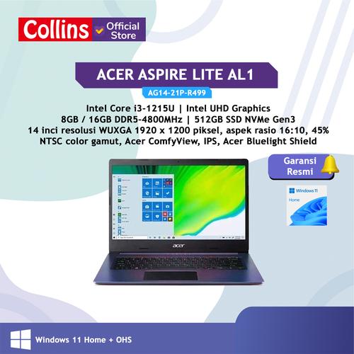 Promo ACER ASPIRE LITE AL1 MAGICAL COLOR I3 1215 8GB 512GB 14.0 WUXGA ...