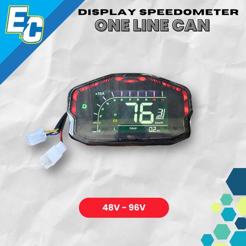 Jual Display SpeedoMeter Motor Listrik One Line, CAN 48-96V - Kab ...